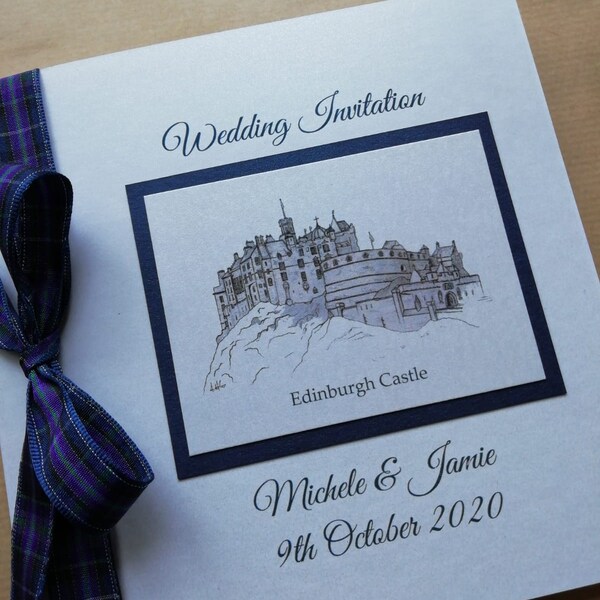 Edinburgh Card, Edinburgh Skyline, Edinburgh Greetings Card, Folded ...