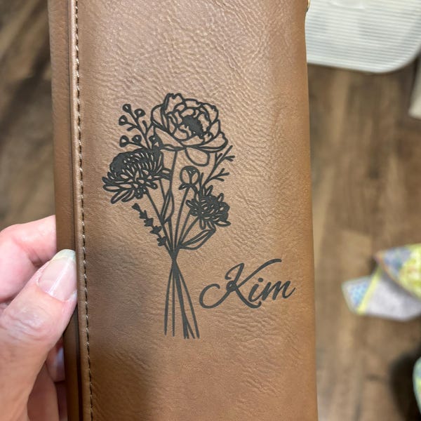 Birth Month Flower Engraved Manicure Set, Custom 7-piece Manicure and ...