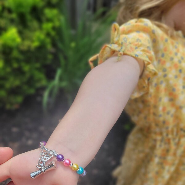 Personalized Girls LITTLE MERMAID Charm Bracelet Newborn/baby/girl/kid ...