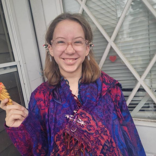 Hooded Festival Blanket Cloak • Enchantment Cloak • Unisex Paisley Cape ...