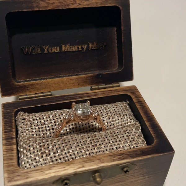 Personalized Ring Box - Custom Wood Ring Box - Ring Bearer Box ...