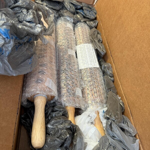 Embossed Snowman Rolling Pin For| Baking | Pie Crusts | Pottery | Sugar ...