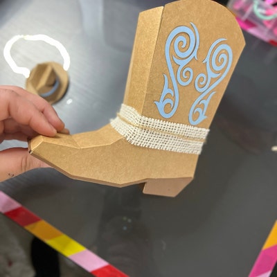 Cowboy Boot 3D Project for Manual Cut or Machine Cutting File Country ...
