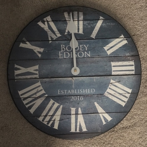 Pier 39 Blue Wall Clock, 8 Sizes to Choose, Made in USA, Lifetime ...