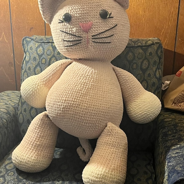 Crochet Big Cat Doll Patern, Big Cat Amigurumi Pattern, Seamless ...