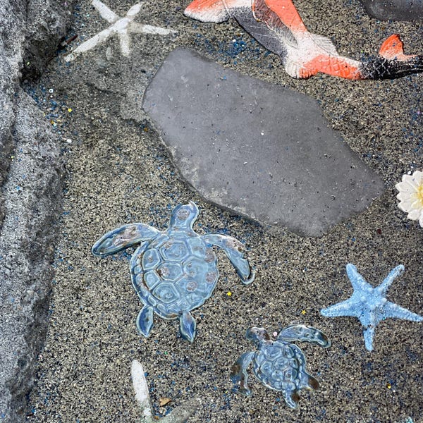 Ceramic Betta Fish Mosaic Tile, Handmade Glazed Siamese Fighting Fish ...