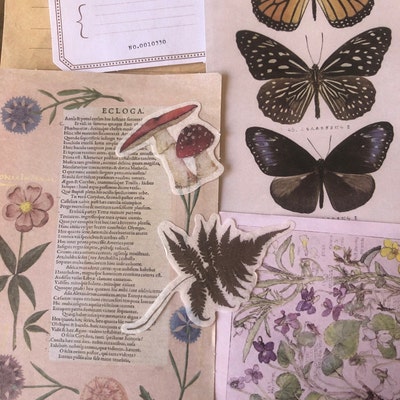200 Pcs Retro Nature Junk Journal Kit Flowers Sticker Pack - Etsy