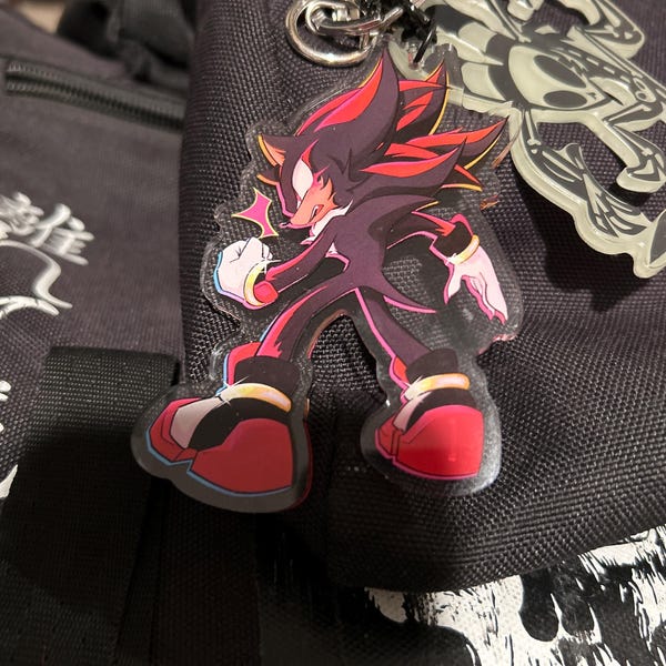 Shadow Hedgehog 3.5' Acrylic Keychain/charms | Double Sided | Super ...