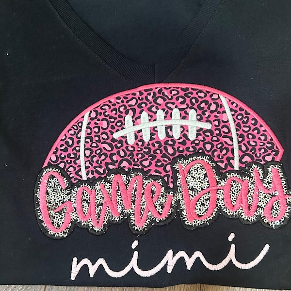 Game Day Football Applique Machine Embroidery Design - Etsy