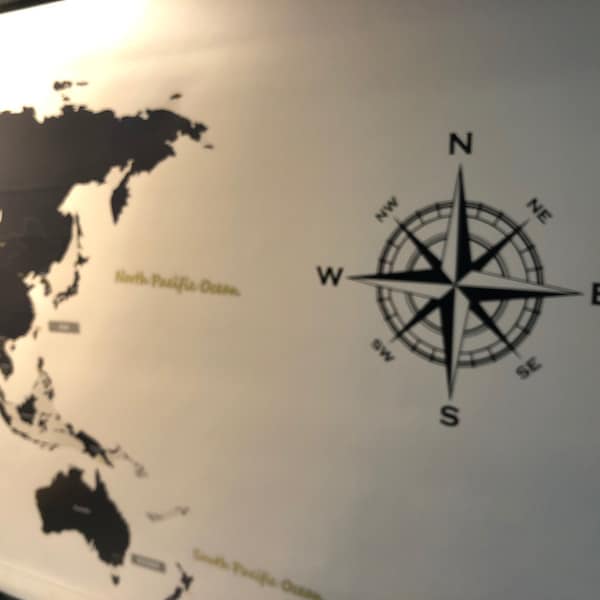 Nautical Compass Car Window Decal , Compass Decal, Nautical Compass ...