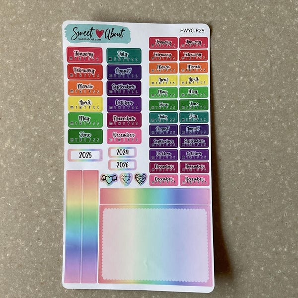 Ombre Checkbox Stickers Hobonichi Weeks - Etsy