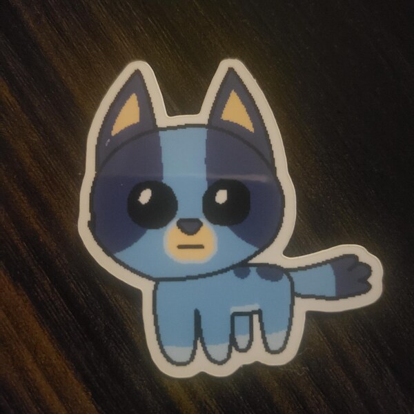 Heeler Dog TBH Creature Sticker | Blue and Bingo Dogs Cartoon Meme ...