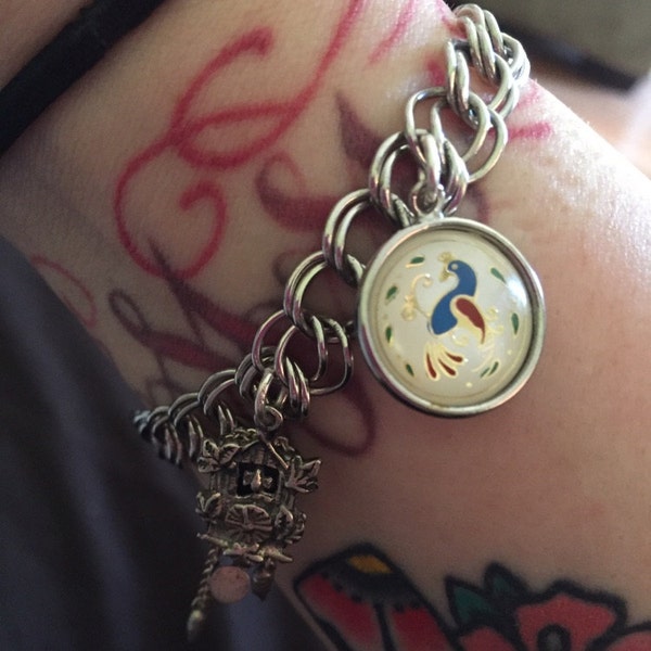 Canada Enamel Nova Scotia Map Bracelet Charm Travel Sterling Silver ...