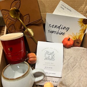 Fall Vibes Hygge Gift Set Hello Fall Care Package, Fall Gift Basket for ...