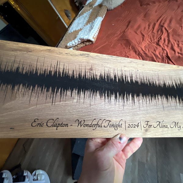 Soundwave Art, Extra Large Wall Art, Voice Recording Gift on Wood - Etsy