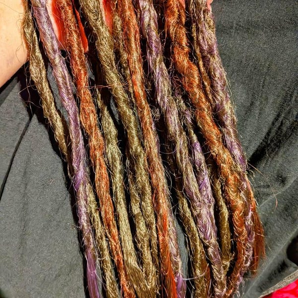 Boho Locs Extensions, Light Brown Dread Dark, Partial Dreads Accent ...