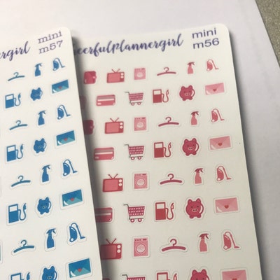 This Week in Pink Mini Stickers - Etsy