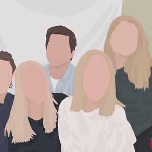 Custom Group Portrait, Faceless Portrait, Team Portrait, Family ...