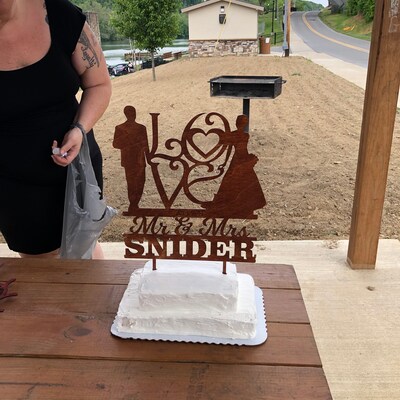 Customizable 8 Different Wedding Cakes Topper. Svg Cdr Dxf Pdf File ...