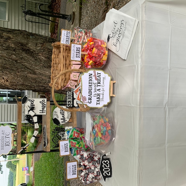 Graduation is Sweet Please Take a Treat , 5x7 Candy Buffet Decor Sign ...