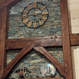48 Inch Special Edition Metal Large Wall Clock Rustic | Etsy