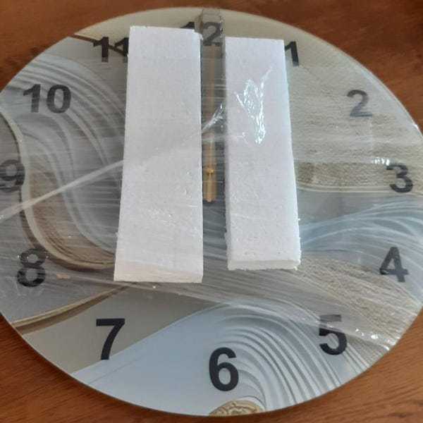 Glass Abstract Wall Clock Wall Art, Modern Marbled Style Tempered Glass ...