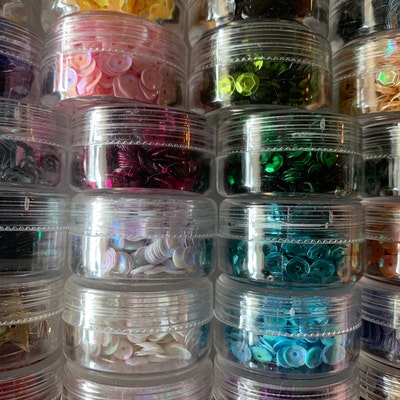 Round Bead Containers 25 Pack Plastic Bead Containers 1.5 Inch Diameter ...