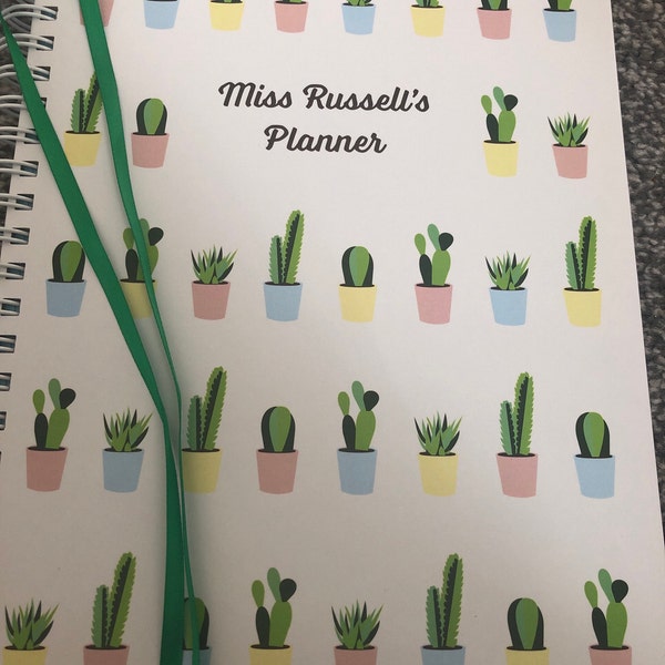 Personalised Teacher Planner / Lesson Planner - 6 Designs to Choose ...