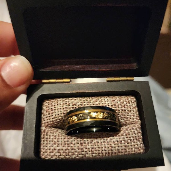 The Eden Ring Komodo Island Pink Salt Ring Mens Wedding Band Gold ...