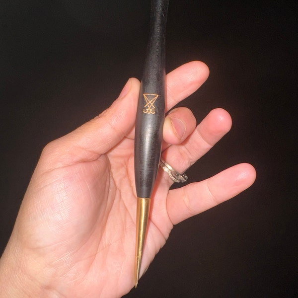 Trithemius Crystal Ball Stand Solid Ebony & Brass - Etsy