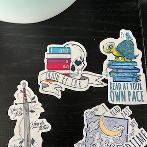 Bookish Themed Tarot Cards Bookish Sticker Pack / Booktok / - Etsy