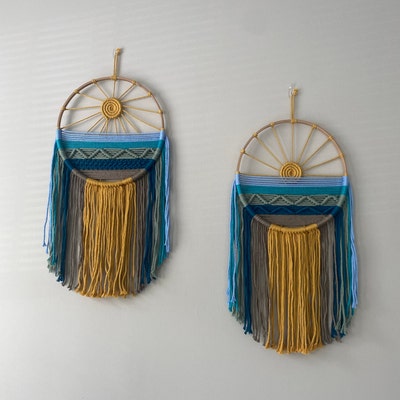 Modern Macrame Sunrise Sunset Wall Art, Minimalist Boho Sun Sunshine ...