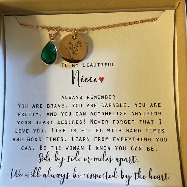 Birthstone Necklace Gifts for Niece From Aunt Niece Jewelry Gift ...