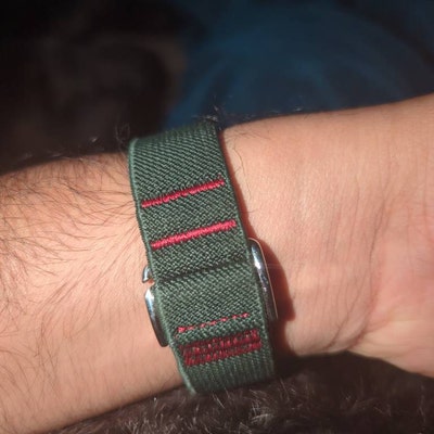 Multicolor Nylon Fabric Smart Watch Band Sport Fitness Quick on Loop ...