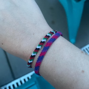 France Flag Bracelet, French Country Band, Patriotic Cotton Armband - Etsy