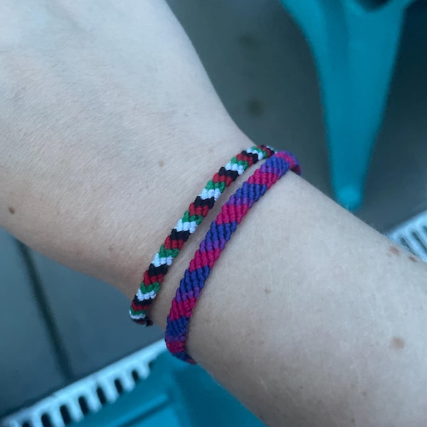 Red and Grey Bracelet Woven, Aztec Armband, Hand Crafted Woven VSCO - Etsy