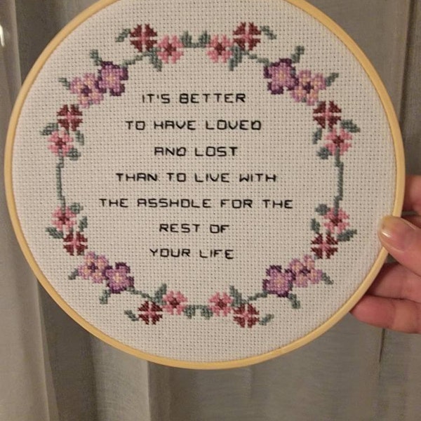 Live, Laugh, Toaster Bath Stitch, Completed Cross Stitch, Snarky Stitch ...