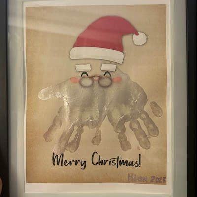 Christmas Handprint Footprint Art Craft Set of 4, Christmas Gift for ...