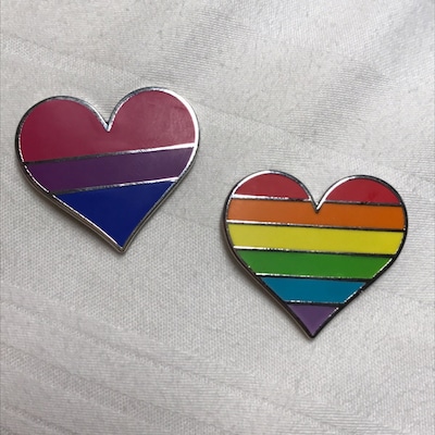 Pride Pin Rainbow Heart Enamel Pin Lapel Pin LGBTQ Pin Gay - Etsy