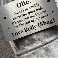 Gift for Groom From Bride, Groom Wedding Day, to My Groom Gift From ...