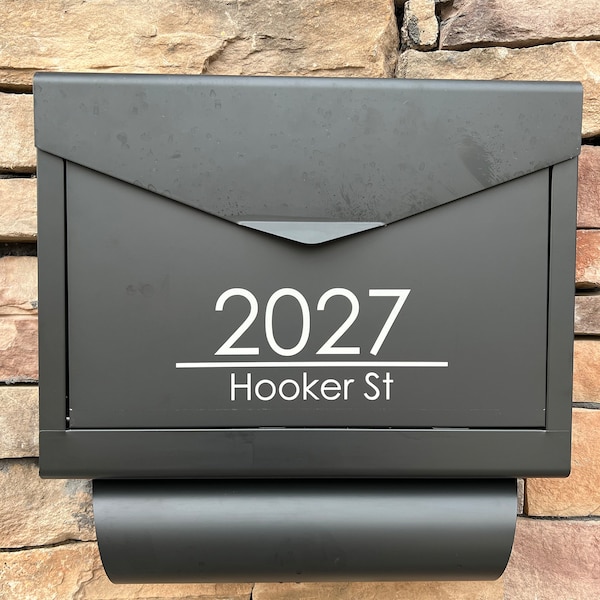 Modern Mailbox Numbers Address - Reflective Mailbox Street Address and ...