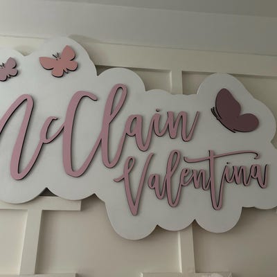Small Name Sign, Nursery Name Sign, Wood Cutout Name Sign, Small ...