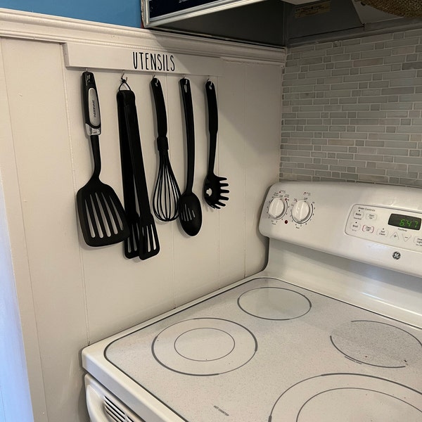 Custom Kitchen Organizer, Measuring Cup and Spoon Holder Set, Wood ...