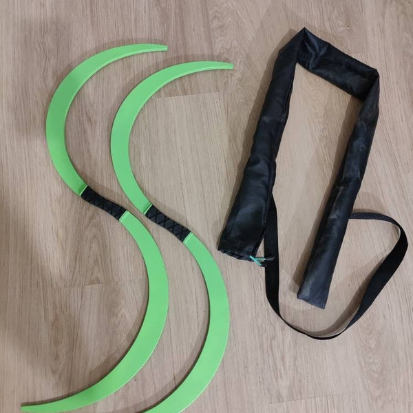 Wooden Buugeng UV Active Arctic Cyan, S Staff Handmade Flow Art Props ...