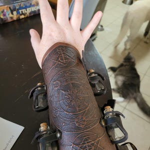 Potion Garter Holster Made of Natural Leather With Bottles. Larp ...