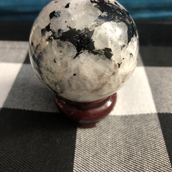 Rainbow MOONSTONE Crystal Ball - Carved Genuine Stone Sphere for ...