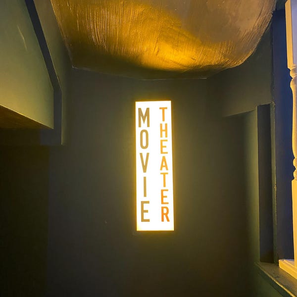 MOVIE THEATER - Retro Style Led Light Signs for Home Cinema - Usb (83 ...