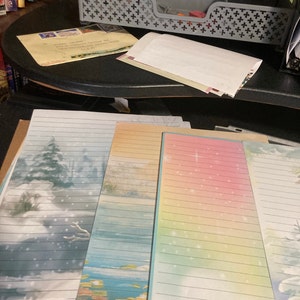 Nice Floral Edged Lined Writing Paper 8.5x11 25 Sheets and Color ...