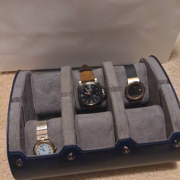 Vegan Leather 2 Slot Watch Case for Men and Women - Watch Accessory for ...