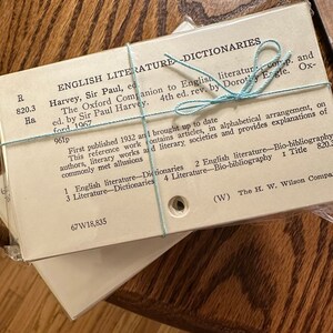 100 Vintage Library Catalog Cards, Random Assortment Authentic Library ...